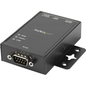 StarTech.com 1 Port RS232 to Ethernet IP Converter / Device Server - Aluminum - Serial over IP Device Server - Serial to IP Converter (NETRS2321P)