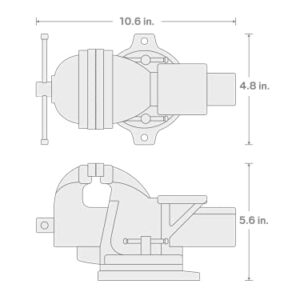 TEKTON 4 Inch Swivel Bench Vise | 54004