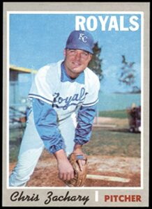 1970 topps # 471 chris zachary kansas city royals (baseball card) nm royals