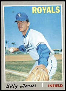 1970 topps # 512 billy harris kansas city royals (baseball card) ex royals