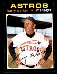 1971 topps # 312 harry walker houston astros (baseball card) ex astros