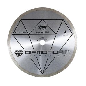 qep 8" continuous rim diamond blade - for wet cutting of ceramic tile