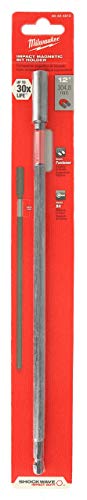 Milwaukee 48-32-4512 Shockwave Impact Duty 1/4" Hex Shank Magnetic 12” Bit Holder