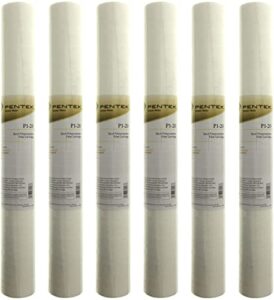 pentek (package of 6) p1-20 sediment water filters (20" x 2-3/8")