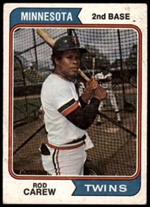 1974 topps # 50 rod carew minnesota twins (baseball card) dean's cards 2 - good twins