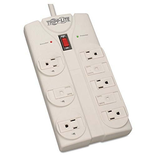 Tripp Lite Tlp808 Tlp808 Surge Suppressor, 8 Outlets, 8 Ft Cord, 1440 Joules, Light Gray