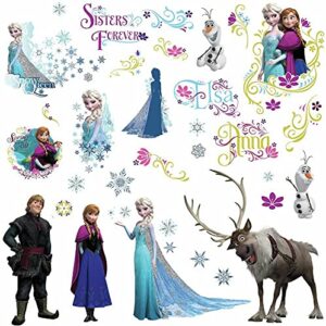 RoomMates RMK2361SCS Disney Frozen Elsa and Anna Peel and Stick Wall Decals 1.3 " x 1.2 " to 12.34 " x 13.9 "