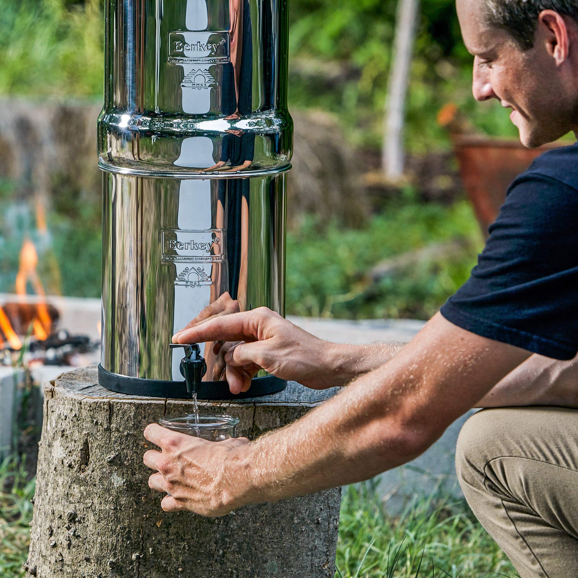 Travel Berkey Gravity-Fed Water Filter with 2 Black Berkey Elements–Enjoy Potable Water While Camping, RVing, Off-Grid, Emergencies, Every Day at Home