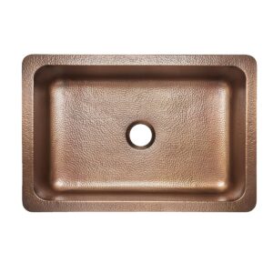 Adams Copper 33" Single Bowl Farmhouse Apron Kitchen Sink