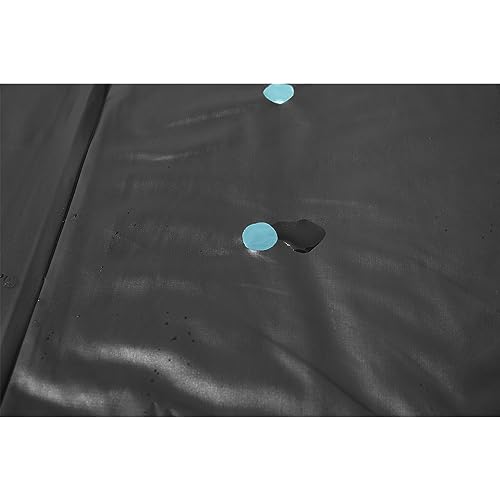 Bestway Round PVC 16 Foot Pool Cover for Above Ground Pro Frame Pools with Drain Holes and Secure Tie-Down Ropes, Black (Cover Only)