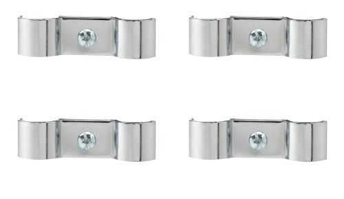 Quantum Storage PCL1-4 1/2" 4-Pack Post Clamps to Join Wire Shelving Units, Chrome Finish, , 5" Width x 5" Length x 5" Height