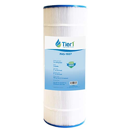 Tier1 Pool & Spa Filter Cartridge | Replacement for Hayward C1200, Star-Clear Plus, Filbur FC-1293, Pleatco PA120, Unicel C-8412 and More | 120 sq ft Pleated Fabric Filter Media