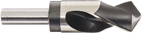 Michigan Drill 303 Series High-Speed Steel Reduced Shank Drill Bit, Round Shank, Spiral Flute, 118 Degrees Conventional Point, 1-13/64" Size (Pack of 1)