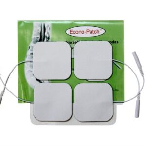 Premium 40 Electrode Pads for TENS - 10 Packs of 4 Electrodes 2.0" x 2.0" Each Preferred White Foam Backing with US Made Gel Adhesive by Eco-Patch®