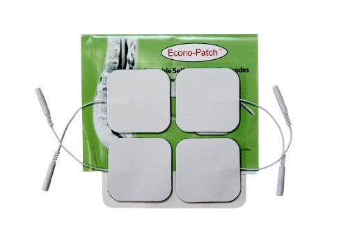 Premium 40 Electrode Pads for TENS - 10 Packs of 4 Electrodes 2.0" x 2.0" Each Preferred White Foam Backing with US Made Gel Adhesive by Eco-Patch®