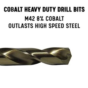 Drill America - D/ACO43P12 #43 Cobalt Heavy Duty Drill Bit (Pack of 12), D/ACO Series