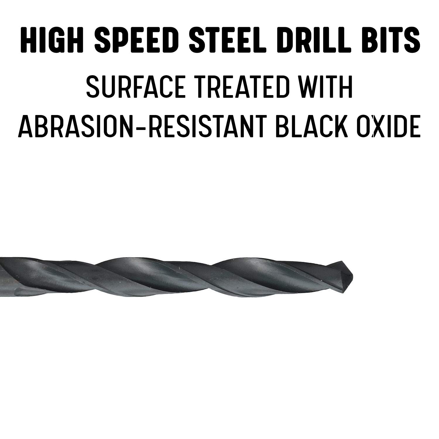 Drill America - DWDN17/32 17/32" High Speed Steel Black Oxide Drill Bit, DWDN Series