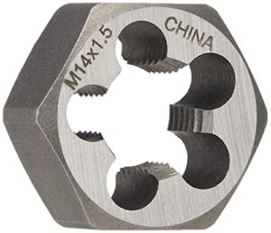 drill america - dwtmhx14x1.5 m14 x 1.5 carbon steel hex rethreading die, dwt series