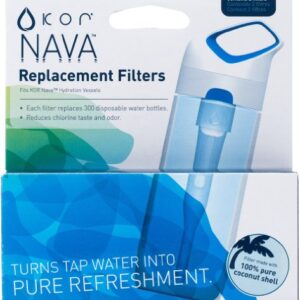 KOR Nava Water Bottle Replacement Filters, 2-Pack