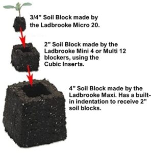 Ladbrooke Genuine Soil Block Maker - Maxi 4" Hand Held, Made in England