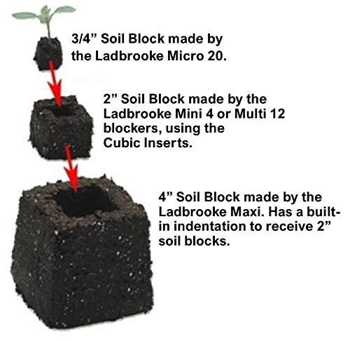 Ladbrooke Genuine Soil Block Maker - Maxi 4" Hand Held, Made in England