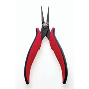 Hakko CHP PN-2007 Long-Nose Pliers, Flat Nose, Flat Outside Edge, Serrated Jaws, 32mm Jaw Length, 3mm Nose Width, 3mm Thick Steel, Original Version