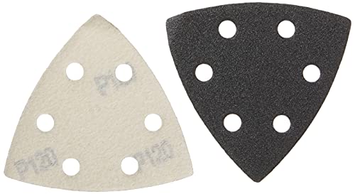 DEWALT DWASPTRI12 Hook and Loop Triangle 120 Grit Sandpaper, 12-Pack , Black