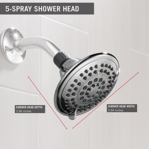 Delta Faucet 5-Spray Touch-Clean Shower Head, Chrome 75554