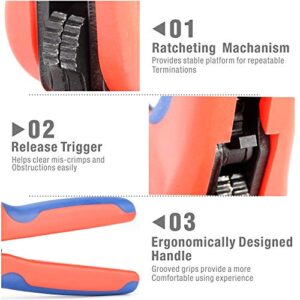 iCrimp Solar PV Panel Crimping Tool Kit, c/w Solar Connector Crimper works for AWG14-10,2.5/4/6mm², Solar Connectors, Wire Cable Cutter, Solar Spanner Wrench, All in One Oxford Bag