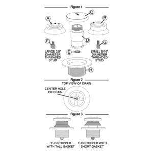 Danco, Chrome, 80811 Touch-Toe Tub Stopper, 2 x 2 x 2.25 inches