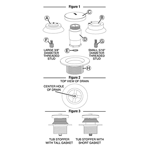 Danco, Chrome, 80811 Touch-Toe Tub Stopper, 2 x 2 x 2.25 inches