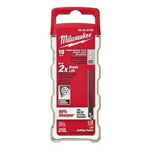 milwaukee 48-22-9109 10-piece pro snap blade 9mm