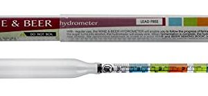 Hydrometer - Triple Scale Hydrometer for Home Brewing - Beer and Wine