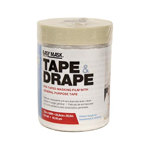 Trimaco 71020/12 Easy Mask Tape & Drape, Gen Purpose Tape 22-inch X 100-ft