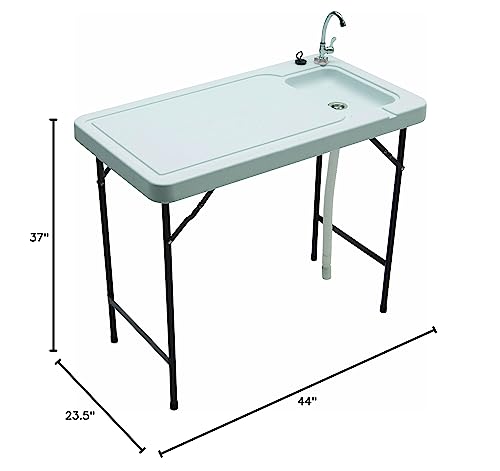 Tricam MT-2/SKFT-44 Outdoor Fish and Game Cleaning Table with Quick-Connect Stainless Steel Faucet