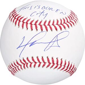 David Ortiz Boston Red Sox Autographed Baseball with "This Is Our F'N City" Inscription - Autographed Baseballs