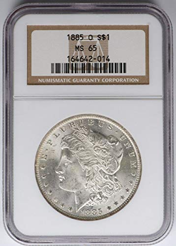 Certified Morgan Silver Dollar 1885-O MS65 NGC