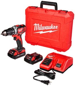 milwaukee 2606-22ct m18 cordless drill/driver kit, 18 v, red