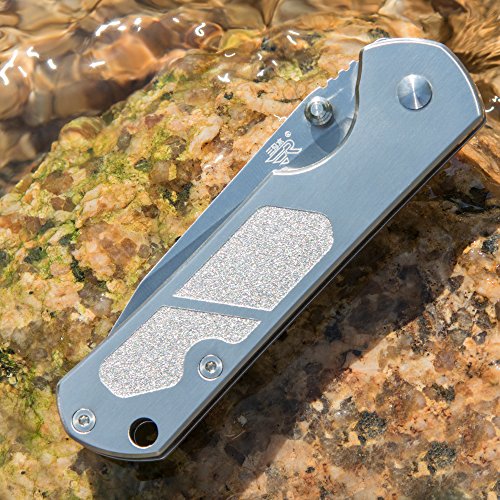 Sanrenmu 7010 Folding Pocket Knife EDC Knife 12C27 Blade Frame Lock Stainless Steel Handle with Clip