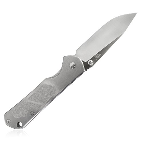 Sanrenmu 7010 Folding Pocket Knife EDC Knife 12C27 Blade Frame Lock Stainless Steel Handle with Clip