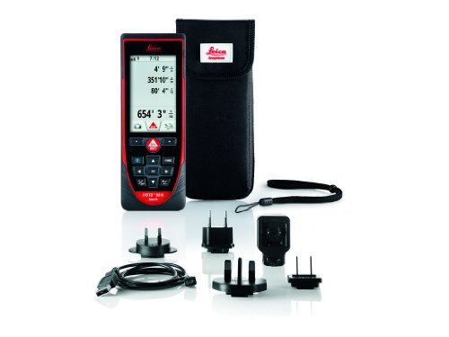 Leica DISTO D810 Touch 660ft Laser Distance Measurer w/Bluetooth and 1mm Accuracy, Red/Black