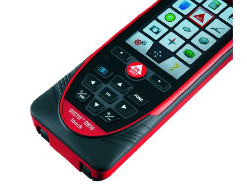 Leica DISTO D810 Touch 660ft Laser Distance Measurer w/Bluetooth and 1mm Accuracy, Red/Black