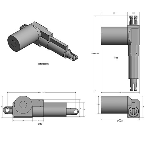 Linear Actuator Heavy Duty Force Motion 400lb Capacity 6 Inch Stroke