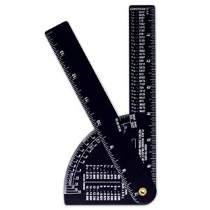 pipe caliper/diameter caliper and ruler - fractional – black anodized aluminum