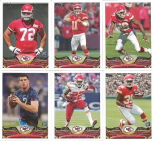 kansas city chiefs 2013 topps complete regular issue 12 card team set featuring travis kelce mint rookie card #31