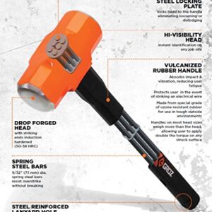 Groz 34521 16" Indestructible Sledge Hammer, 6 lb