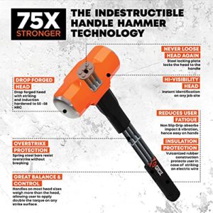 Groz 34521 16" Indestructible Sledge Hammer, 6 lb