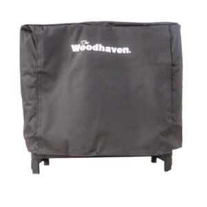 woodhaven 2 foot waterproof full cover - covers 2 foot indoor firewood rack - reinforced vinyl with velcro straps - keeps logs dry (black)