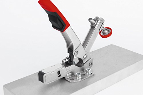 BESSEY STC-HV20 Horizontal Auto-Adjust Toggle Nickel Plated Clamp Vertical Flange, Silver