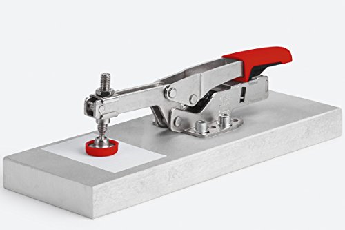 BESSEY STC-HV20 Horizontal Auto-Adjust Toggle Nickel Plated Clamp Vertical Flange, Silver